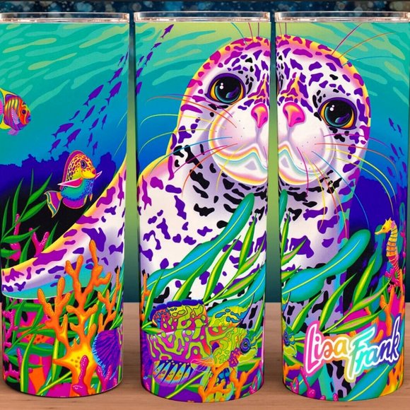Dining | Lisa Frank Sandy The Seal Rainbow Reef Seal Tumbler 2oz | Poshmark